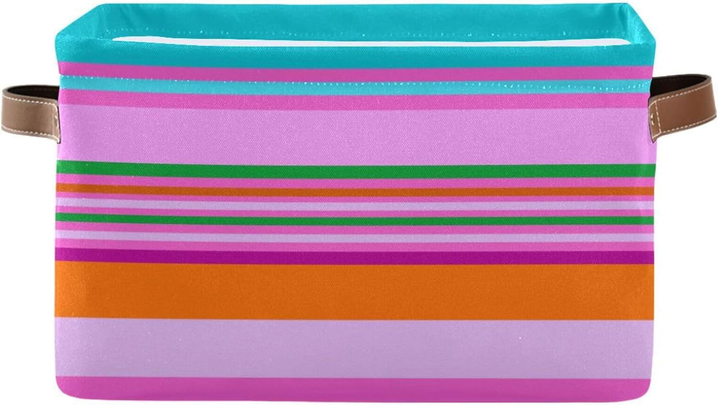 1 Pack Fabric Storage Basket Mexican Serape Stripes Closet Storage Bins ...