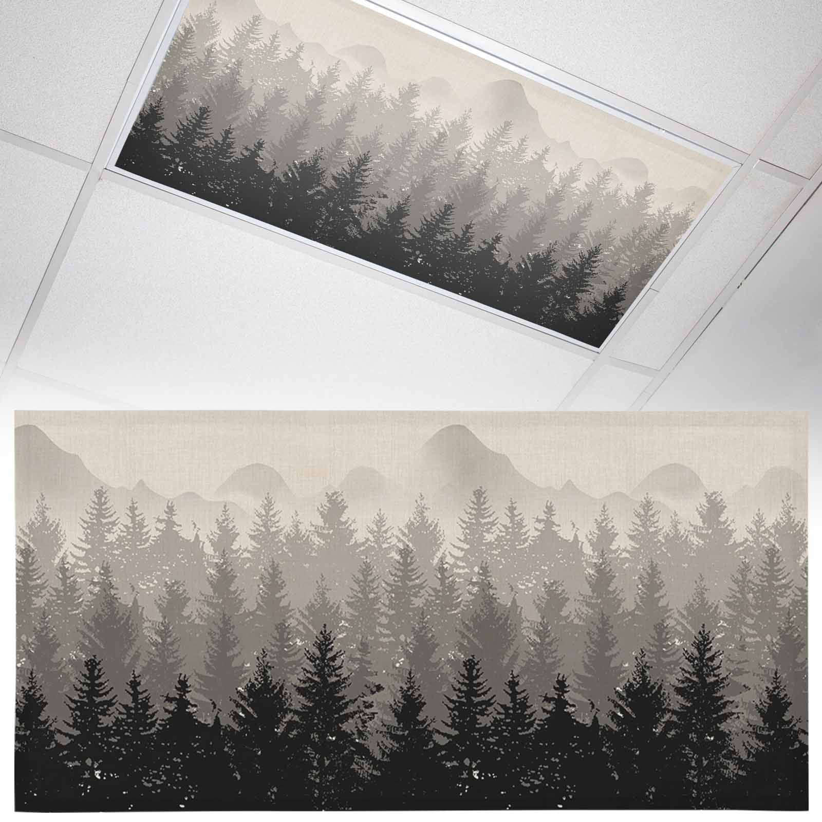 1 Pack Fall Forest Fluorescent Light Covers for Ceiling Lights ...