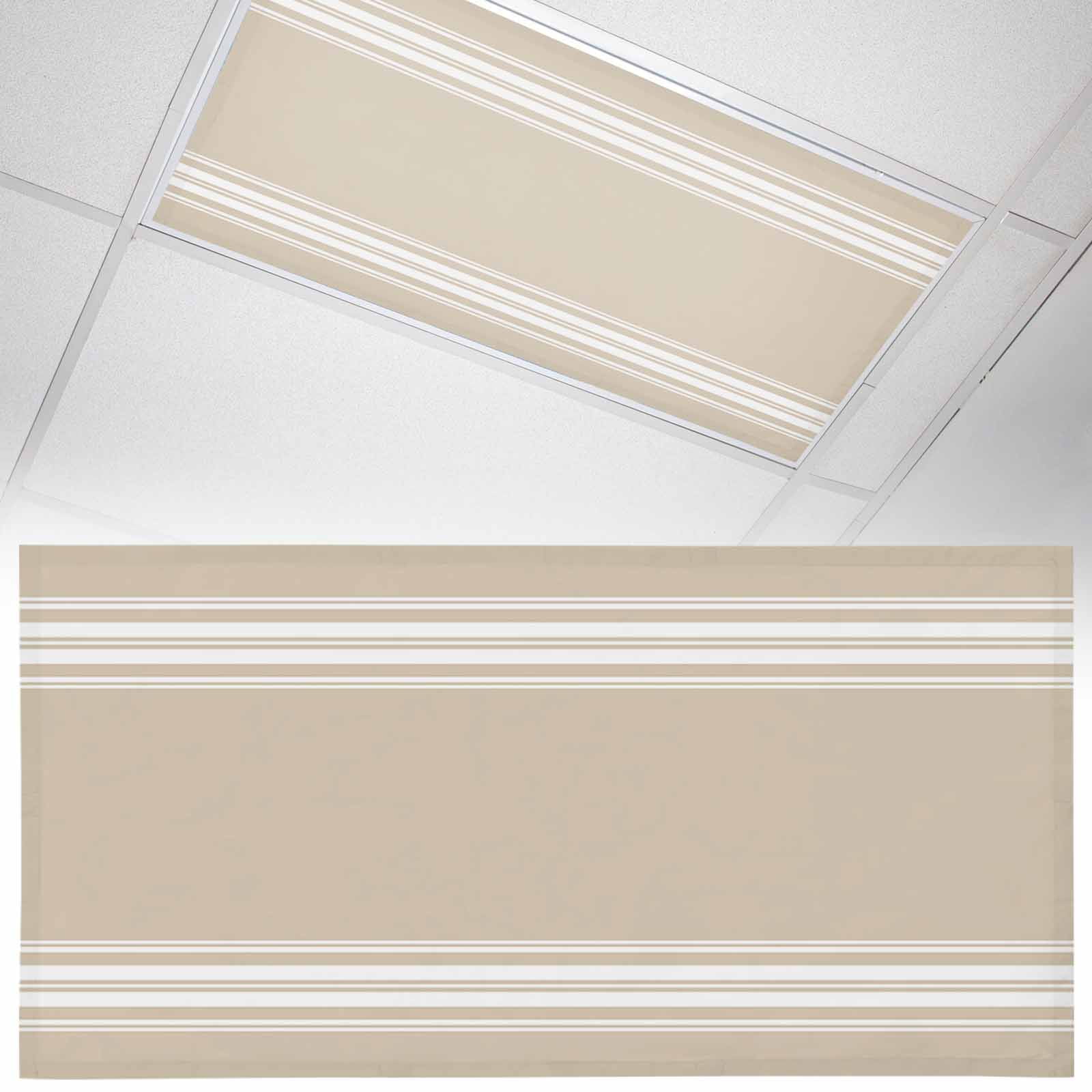 1 Pack Farmhouse Khaki Fluorescent Light Covers for Ceiling Lights ...