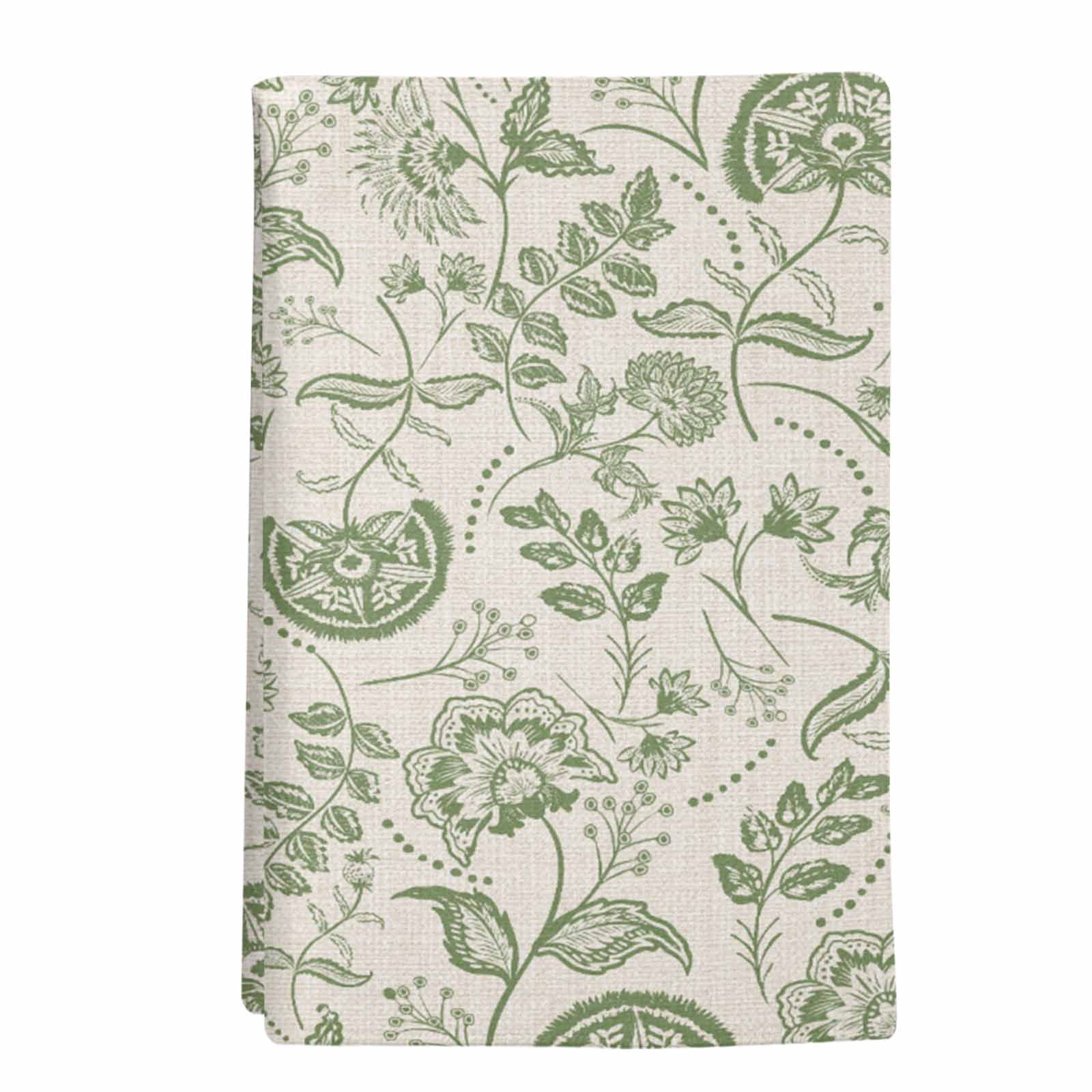 1 Pack Farmhouse Sage Green Floral Kitchen Towels Linen Boho Flower ...