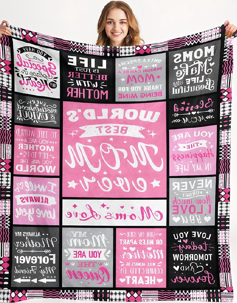 1 Pack Fleece Throw Blanket for Mom, Soft Flannel Gift Blanket from ...