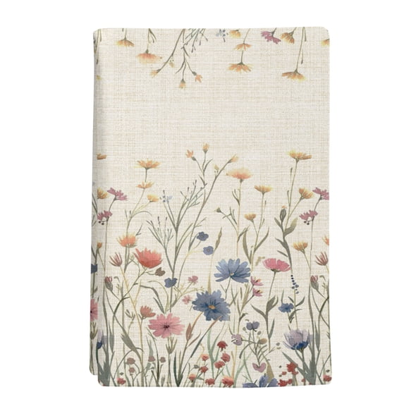 1 Pack Floral Kitchen Towels Watercolor Leaves Colorful Daisy Linen ...