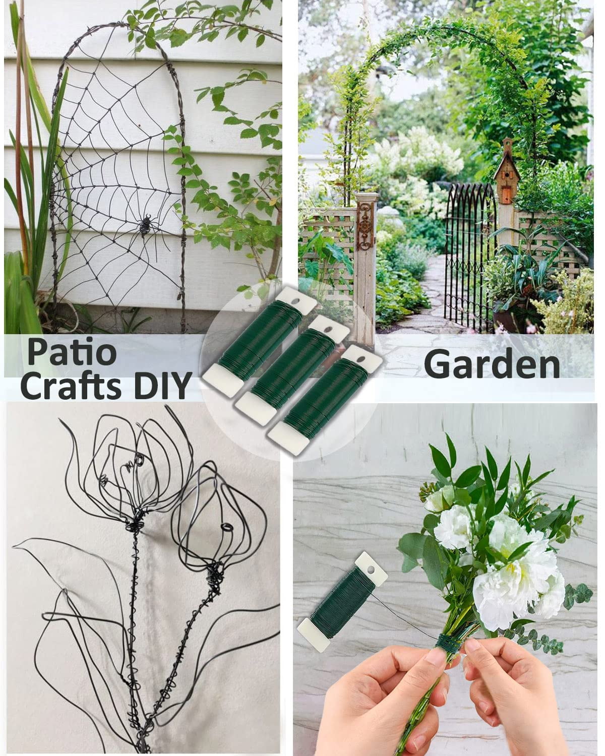 1 Pack Floral Wire, 25 Yards Paddle Wire 22 Gauge Florist Wire Wreath ...