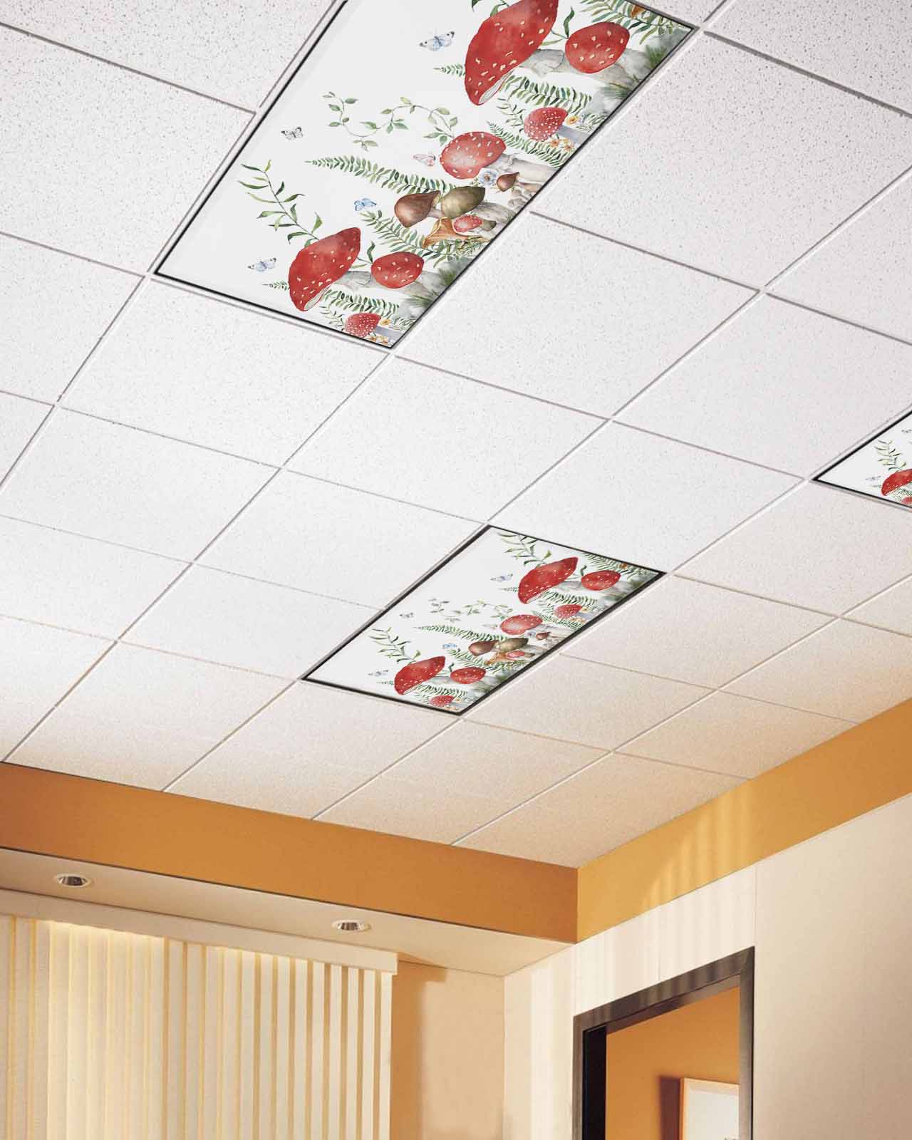 1 Pack Fluorescent Light Covers, 4 x 2 Feet, Farmhouse Butterfly and ...