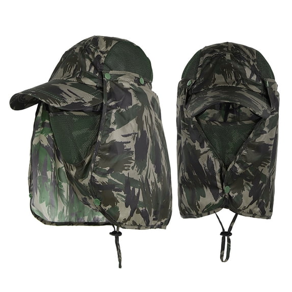 1 Pack Foldable UPF 50+ UV Protection Fishing Sun Hat With Face Cover ...