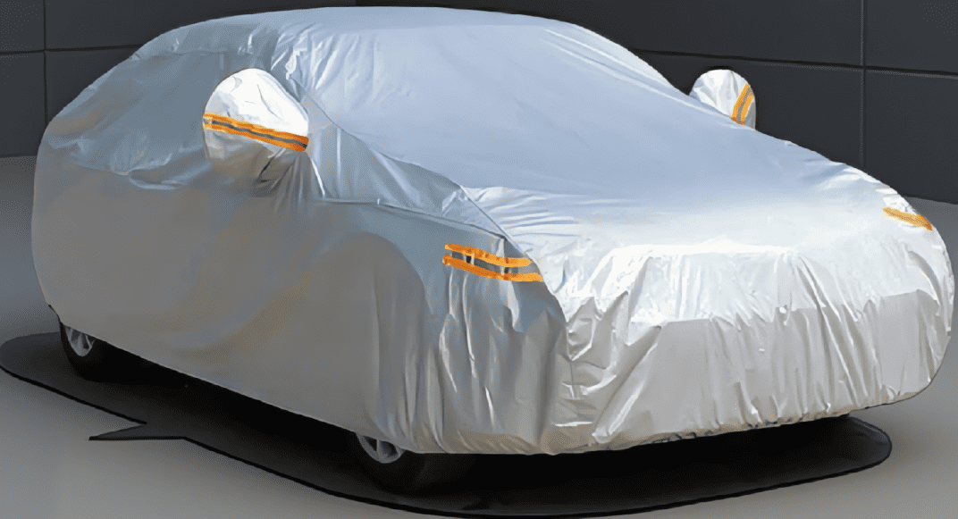 1 Pack Full Car Cover with Zipper, 2-Layer Waterproof UV-Resistant All ...