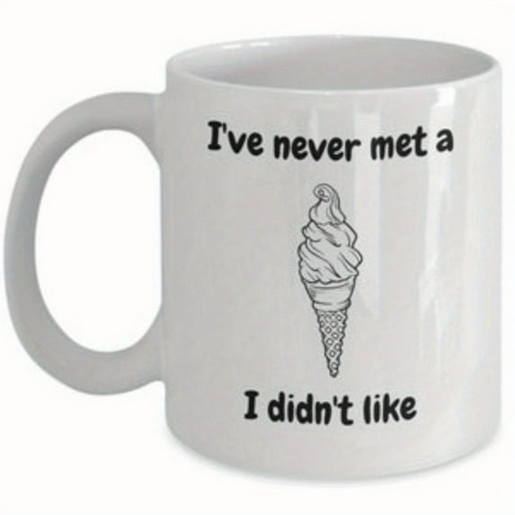 1-Pack Funny Ice Cream Lover Coffee Mug - 11oz White Mug With "I've ...