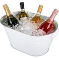 1 Pack Galvanized Beverage Tub, 3 Gallon Ice Buckets Metal Drink ...