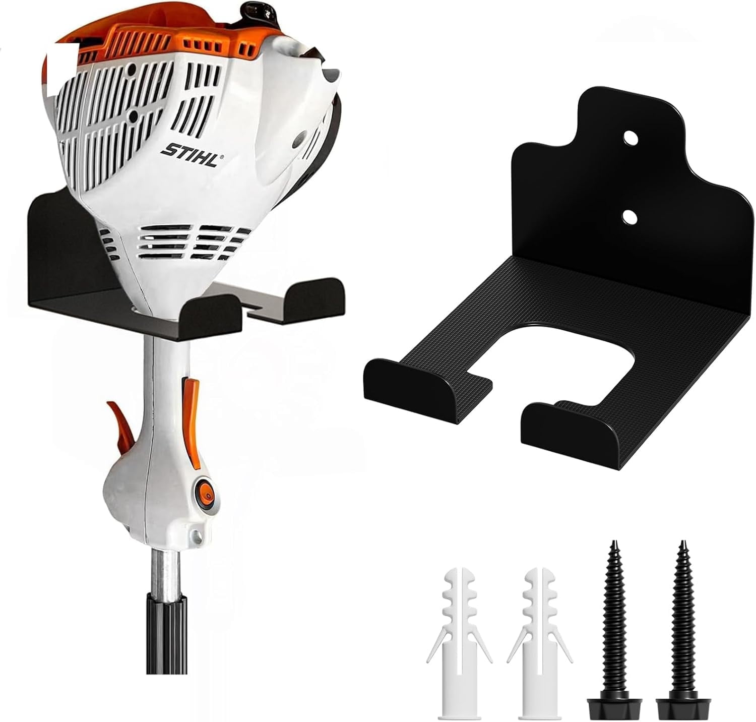 1-Pack Garage Organizer Trimmer Rack – Black Wall Mounted Hanger for ...