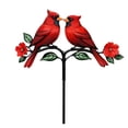 1 Pack Garden Stake with Red Cardinal Design, 35cm/13.78in Metal Yard ...