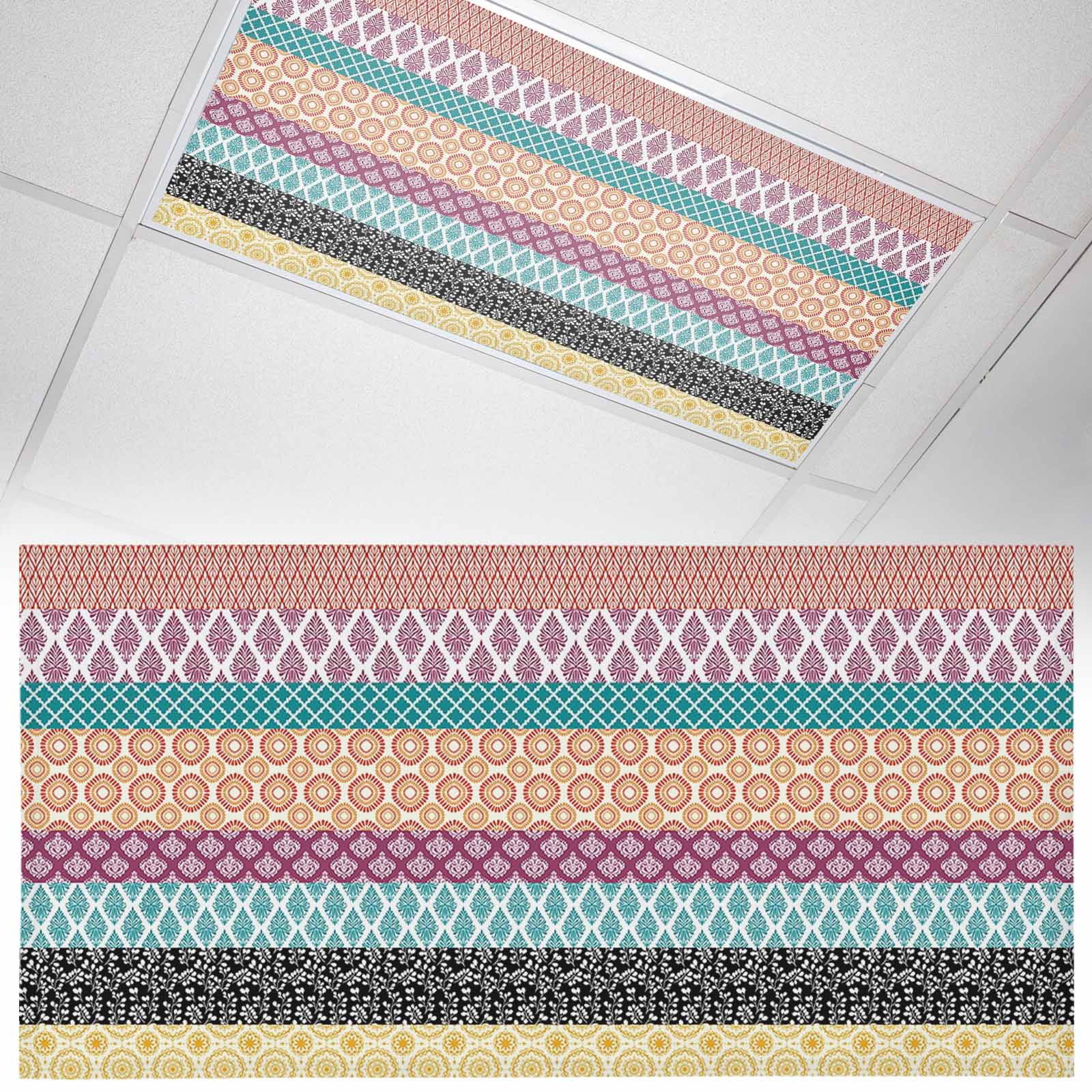 1 Pack Geometric Bohemia Fluorescent Light Covers for Ceiling Lights ...