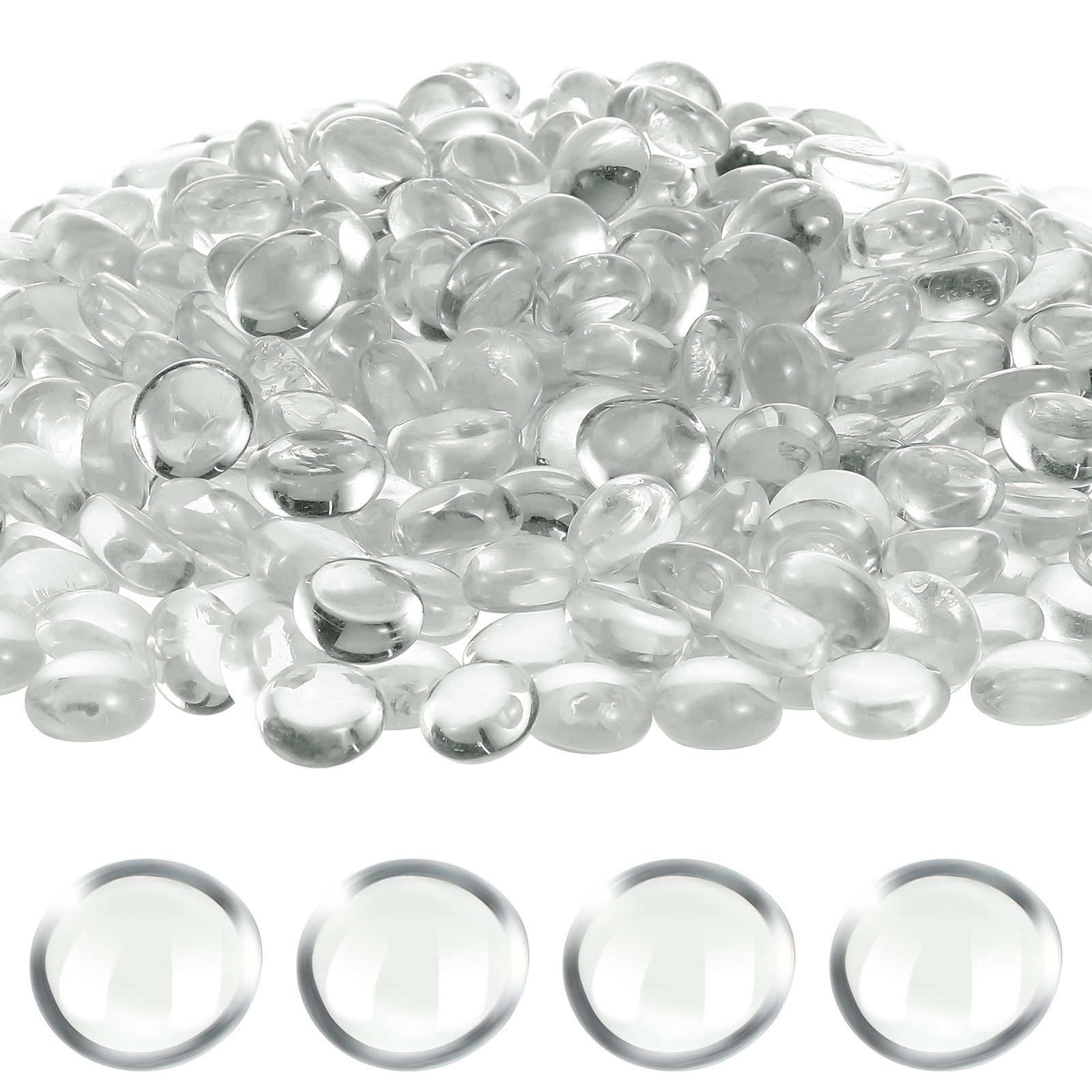 Clear Glass Marbles for Decor Use Flat Design Sturdy Glass Beads Vase ...