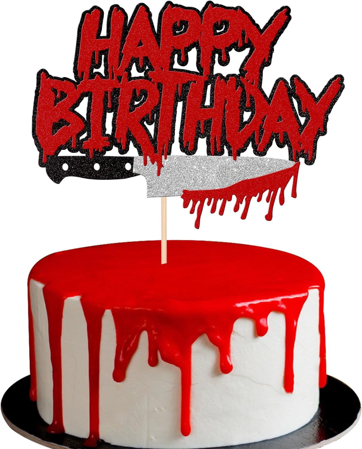 1 Pack Glitter Have a Killer Birthday Cake Topper Bloody Halloween ...
