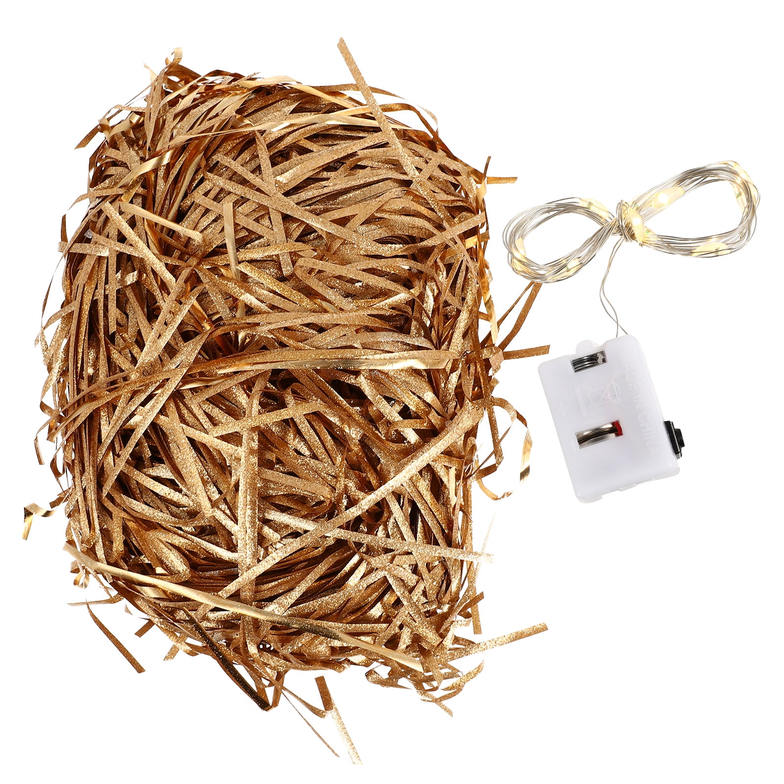 1 Pack Golden Shredded Paper Gift Box Shredded Tissue Paper Shiny ...