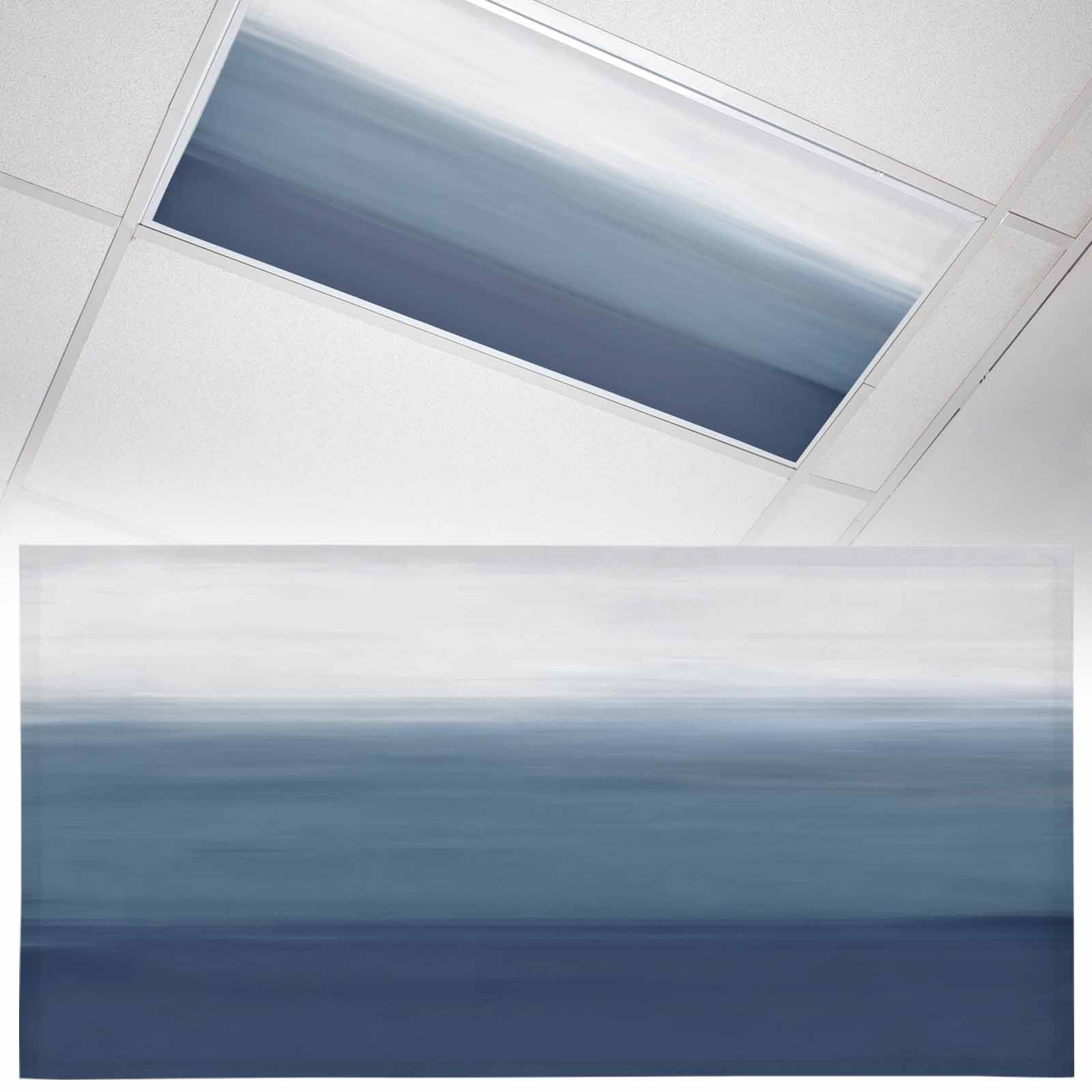 1 Pack Gradient Blue Fluorescent Light Covers for Ceiling Lights ...