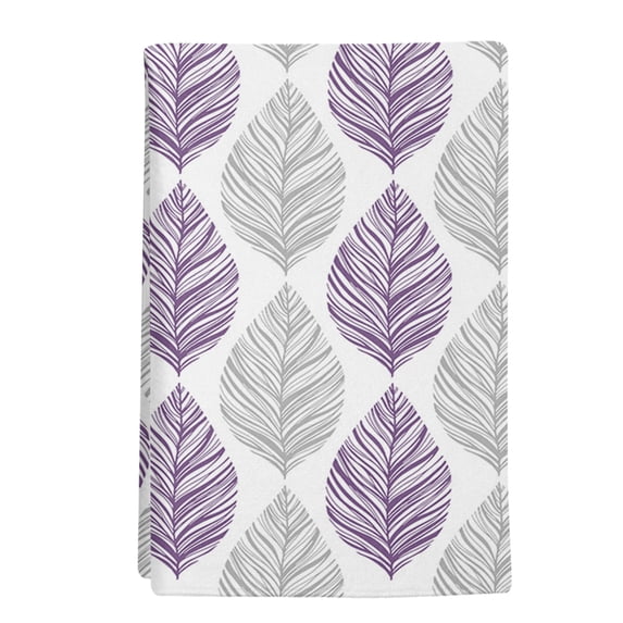 1 Pack Grey and Kitchen Towels Purple Olive Leaf Texture Watercolor ...