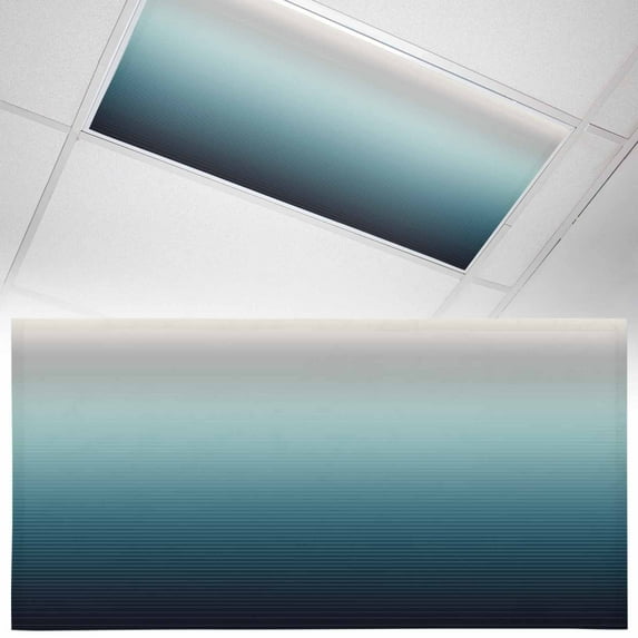 1 Pack Grey Turquoise Fluorescent Light Covers for Ceiling Lights ...