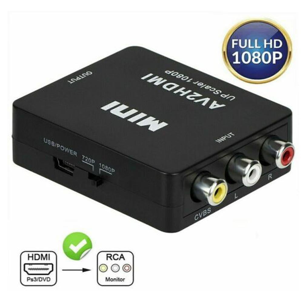 1 Pack HDMI to 3 RCA CVBS Full HD Video 1080P AV Scart Composite ...