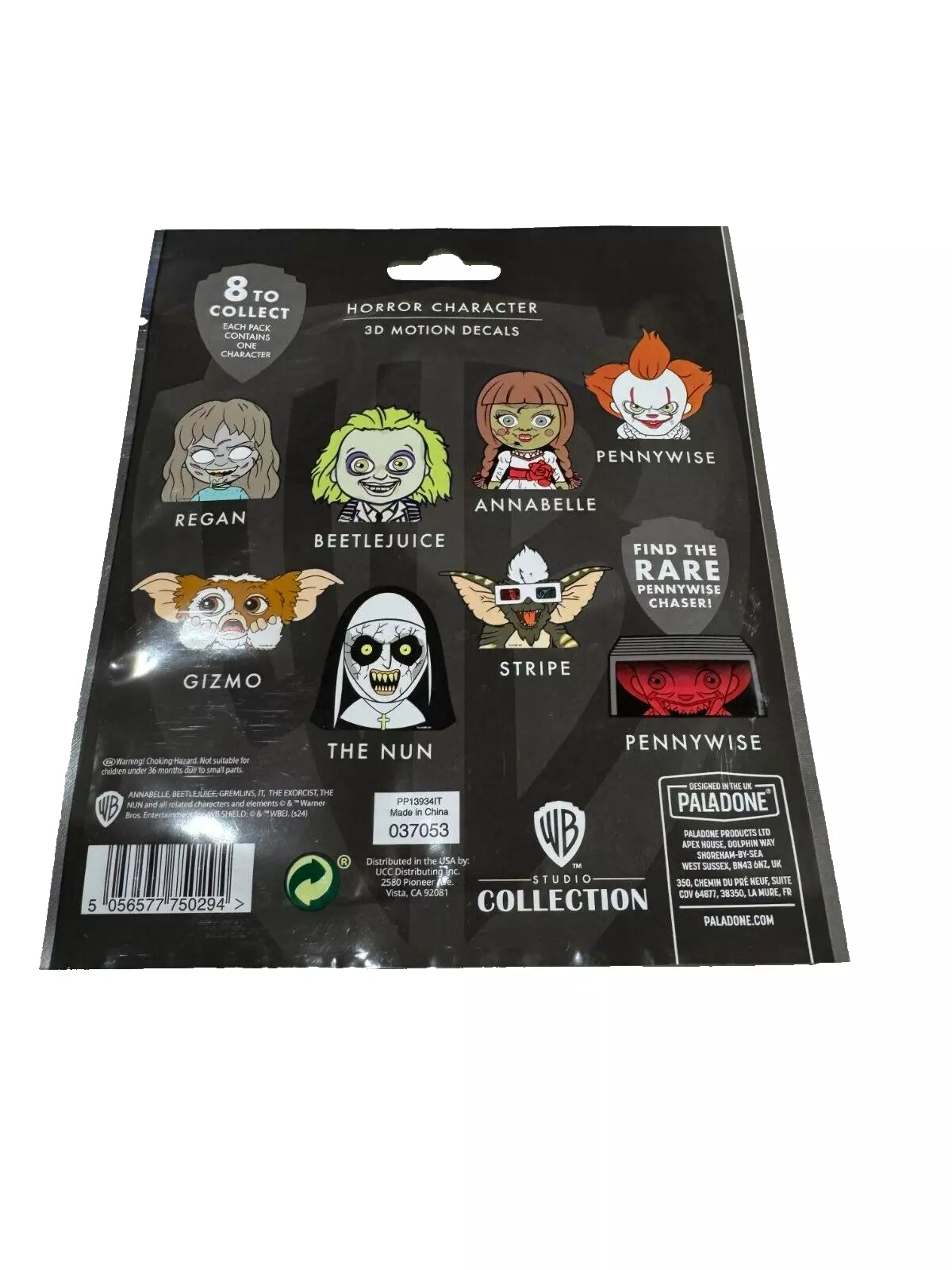 1 Pack HORROR CHARACTER Blind Bag Play Pack 3D Motion Decals- Assorted ...