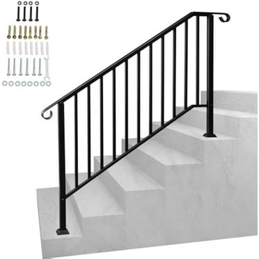 SamyoHome 5-Step Iron Handrail for Outdoor Steps - Walmart.com
