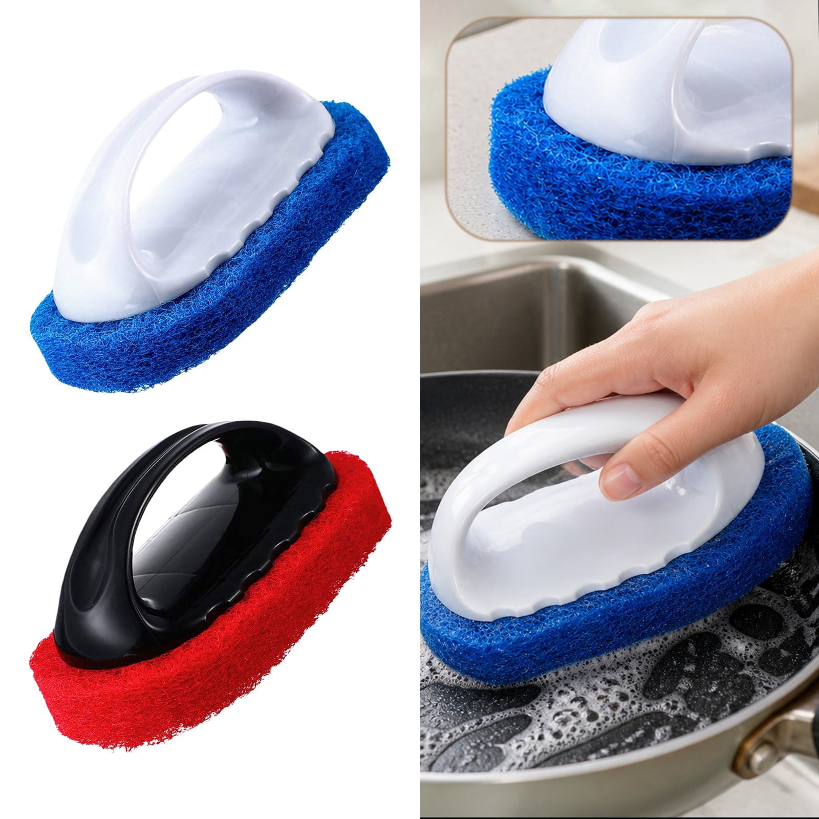 1 Pack Handheld Grout and Tile Scrubber, Heavy-Duty Sponge Cleaning ...