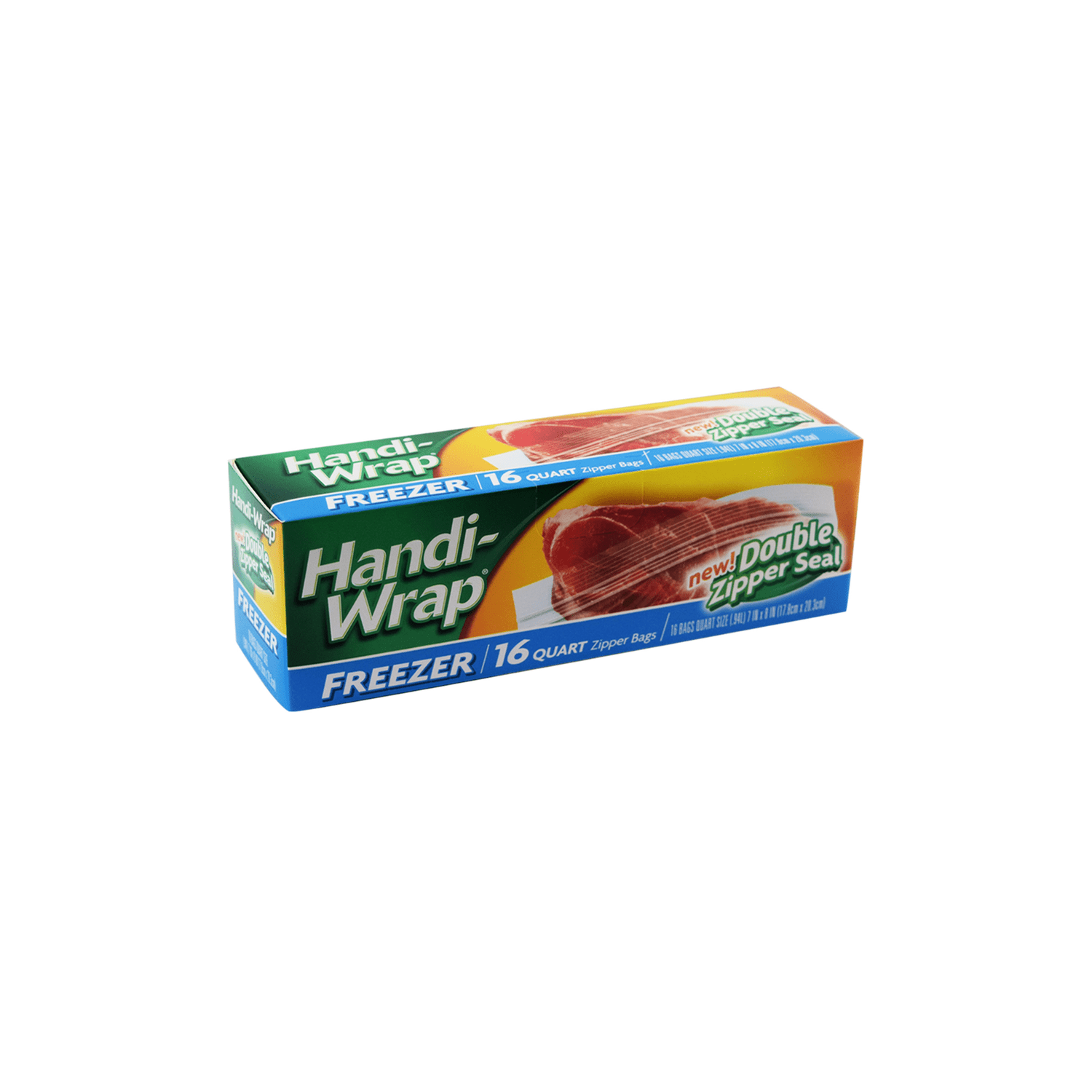 1 Pack Handi-Wrap Freezer Bags with Double Zipper Seal, Quart Size ...