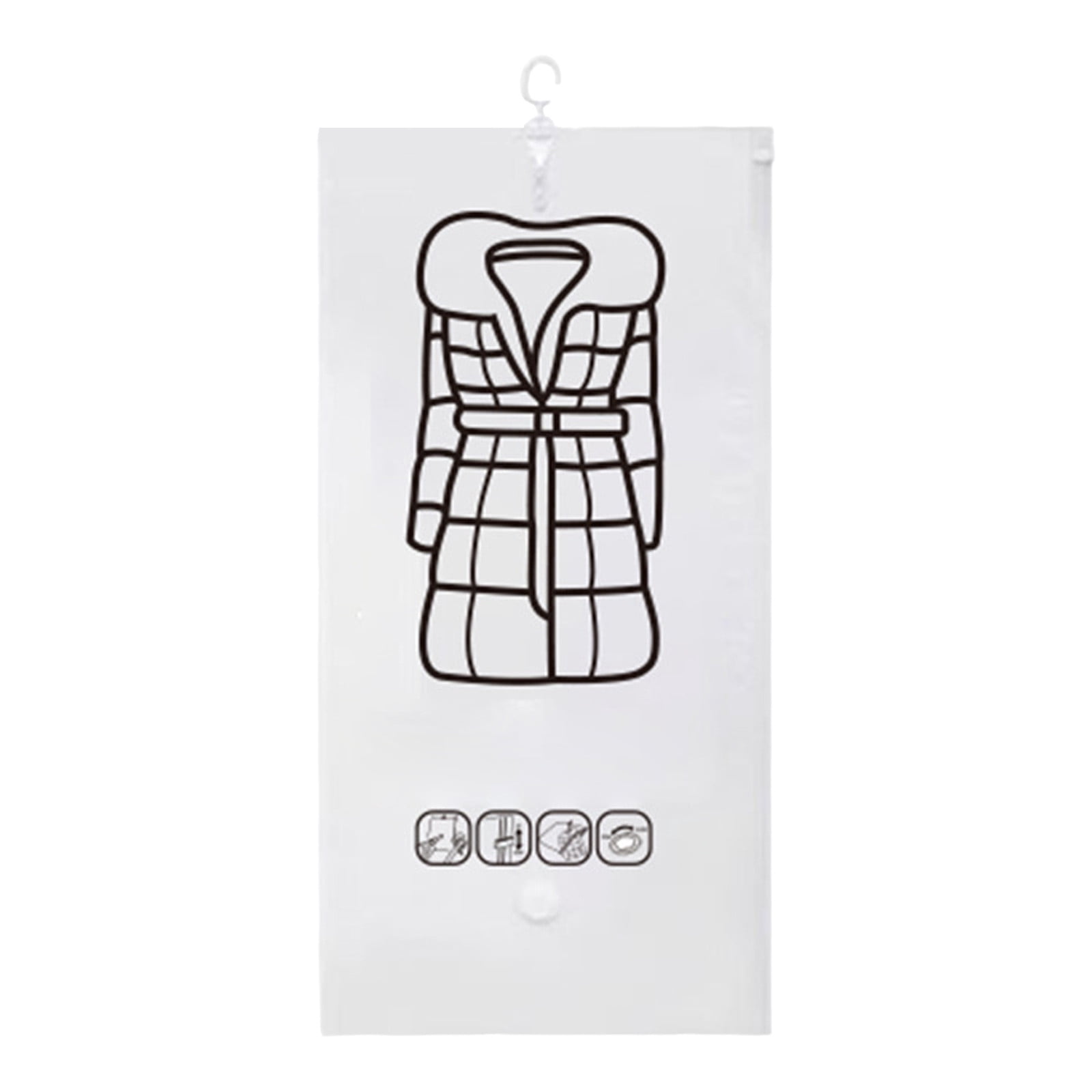 1 Pack Hanging Storage Bags for Closet Organizer, Reusable Space Saving ...