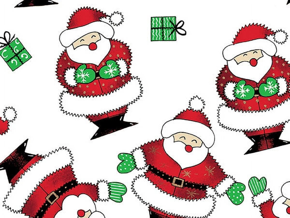 1 Pack, Happy Santa Wrapping Paper 24" x 417', Half Ream Roll for Party ...