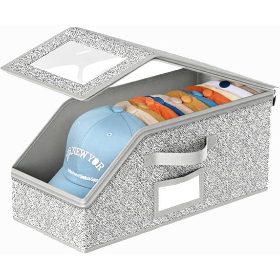1 Pack Hat Storage Box for Baseball Caps, Stackable Hat Storage for ...