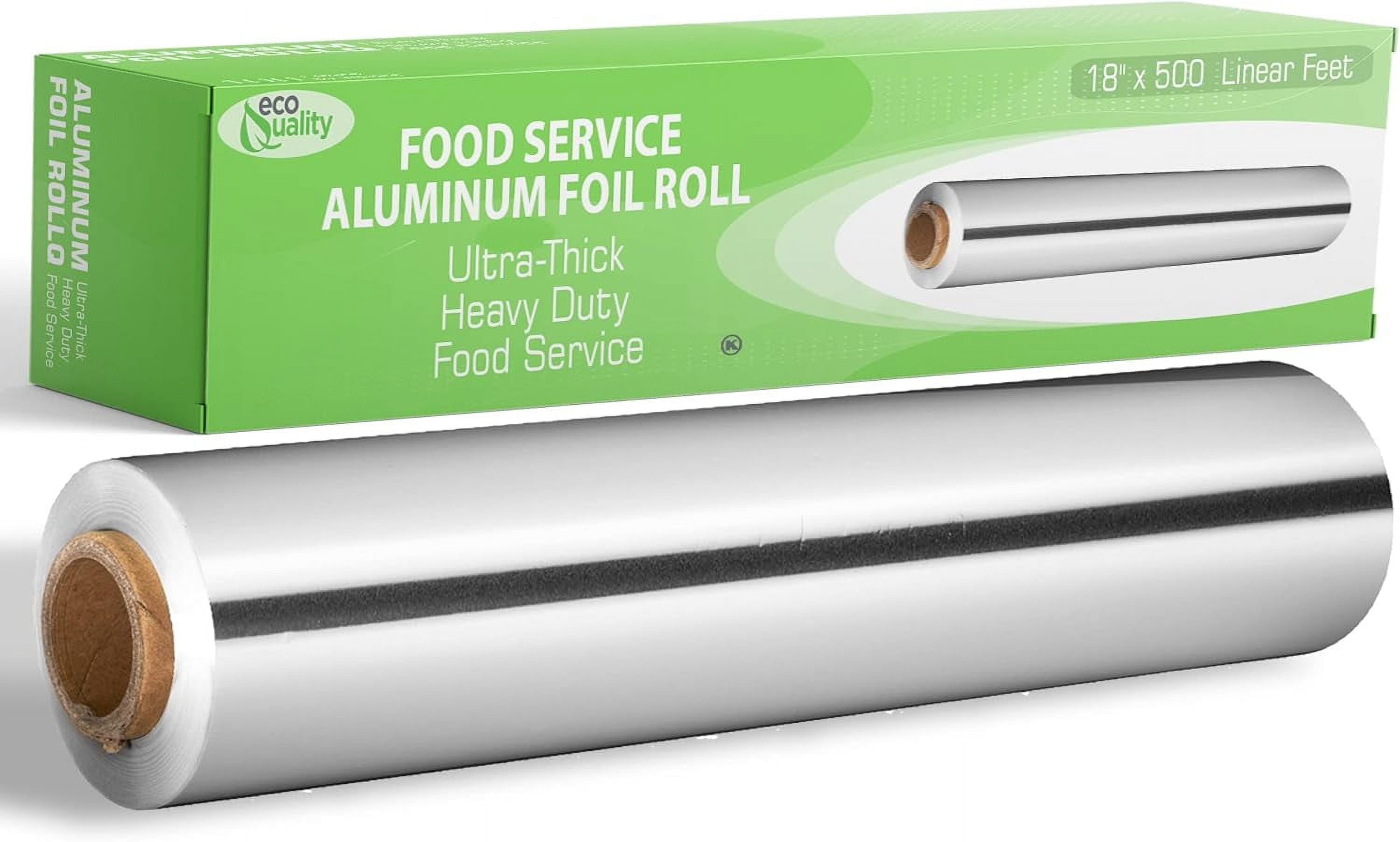 [1 Pack] Heavy Duty Food Service Aluminum Foil Roll (18 inch x 500 FT ...
