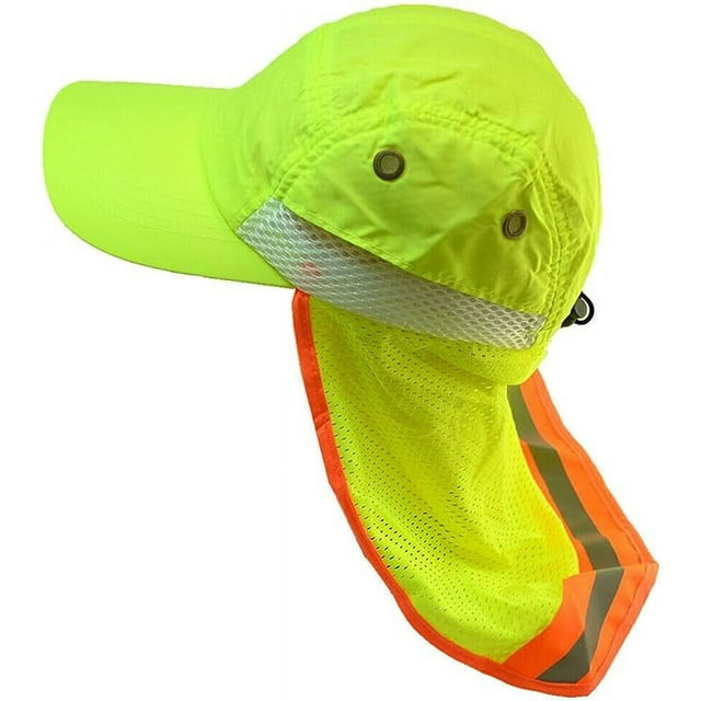 Glory Max Hi-Vis Reflective Work Safety Baseball Cap with Mesh Neck ...