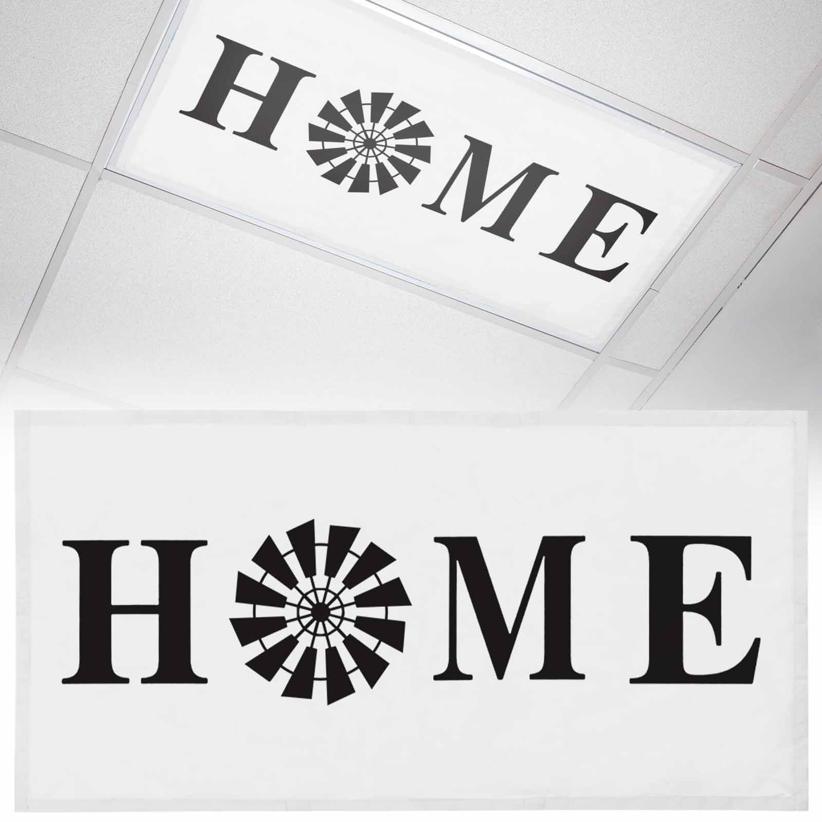 1 Pack Home Sign Fluorescent Light Covers for Ceiling Lights Windmill ...
