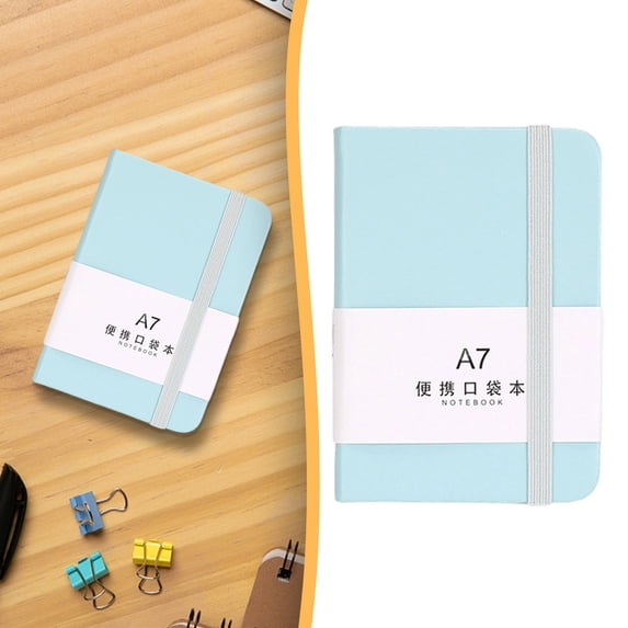 1-Pack Horizontal Pocket Notebook, 11x9cm Lined Notepad with Thick ...
