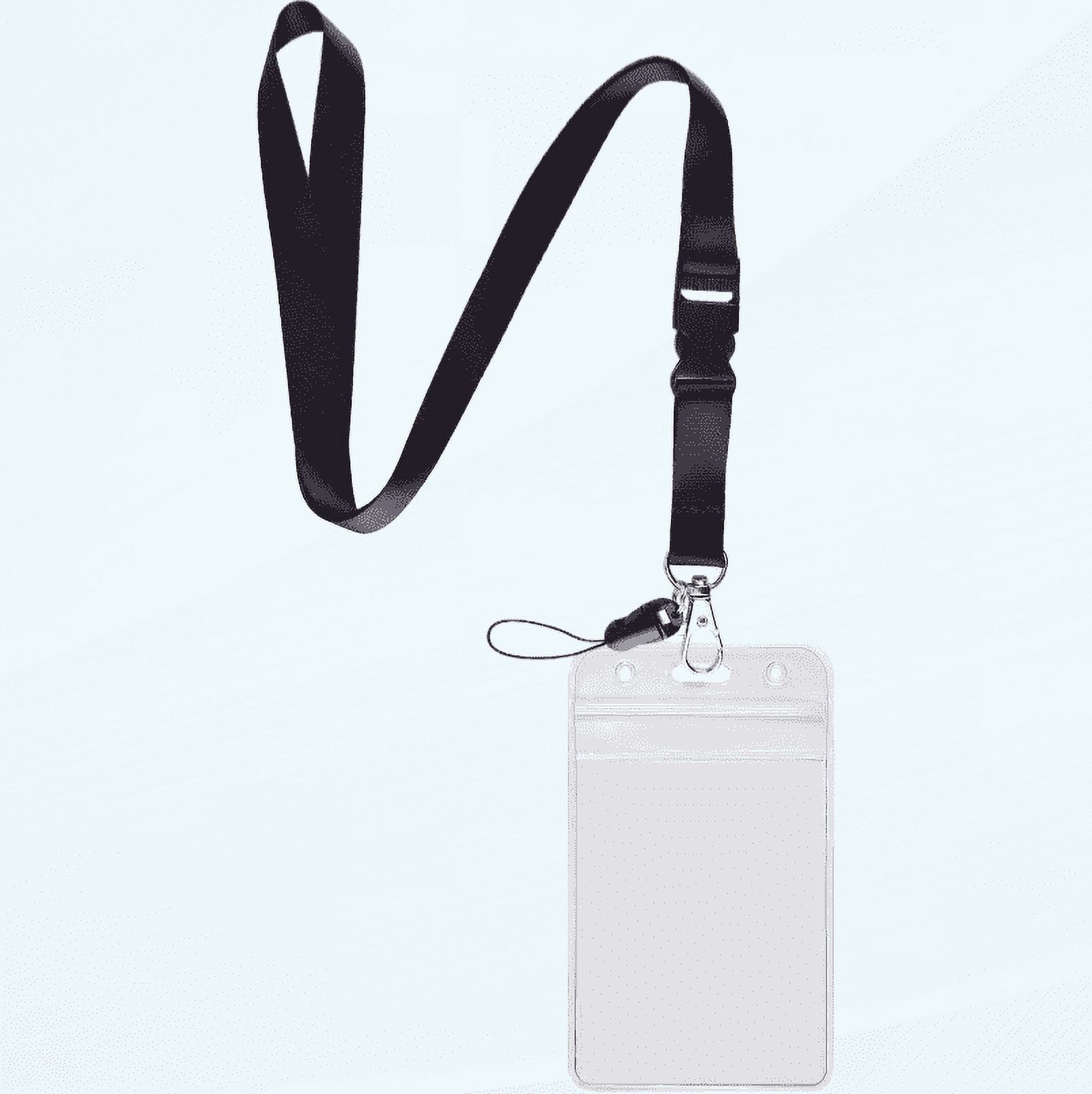 1 Pack ID Badge Holder with Detachable Lanyard Neck Strap, Enhanced ...