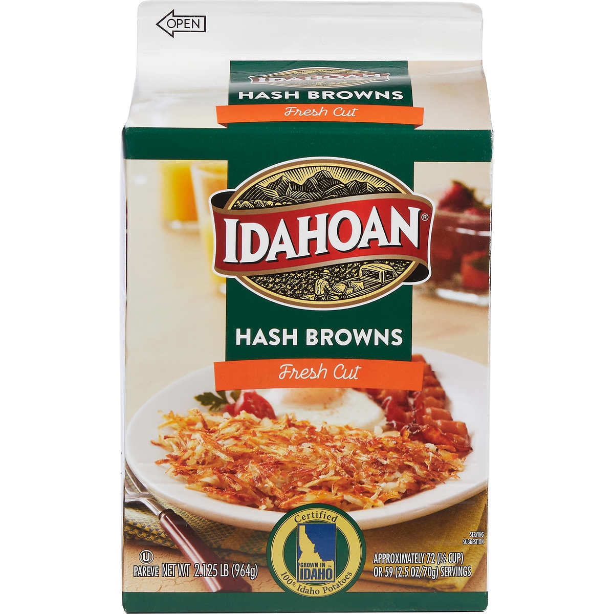 (1 Pack) Idahoan Fresh Cut Hash Browns Potatoes, 2.12 Pound Each ...