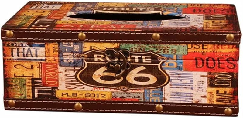 1 Pack Industrial Style Tissue Box, Crafted Classical Retro Tissue Box ...