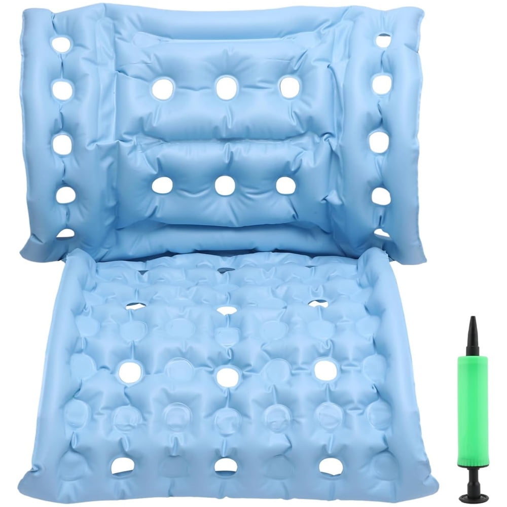 1 Pack Inflatable Seat Cushions with Full Back,Square Waffle Cushion ...