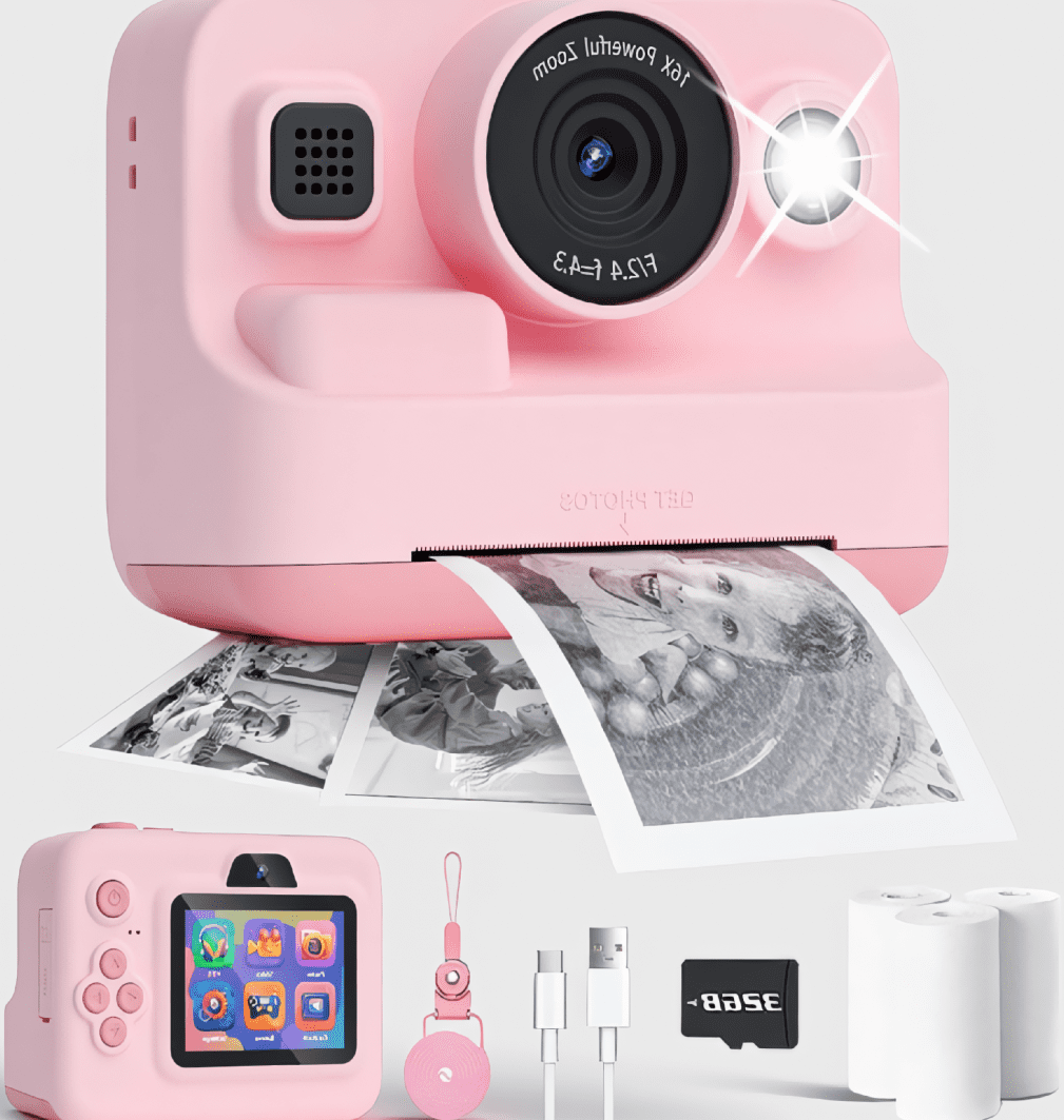 1 Pack Instant Print Camera, 1080P Digital Camera with Printing, 2.4 ...