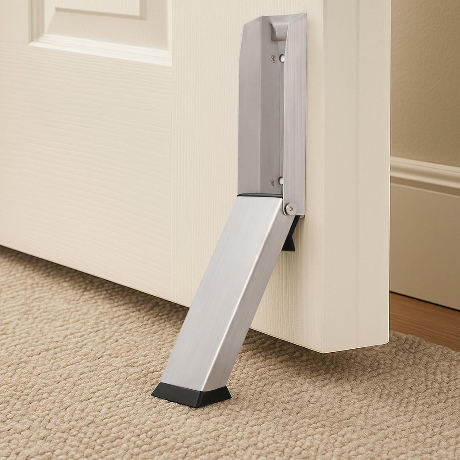 1 Pack Kickdown Door Stopper for Bottom of Door, Foldable Door Stop ...