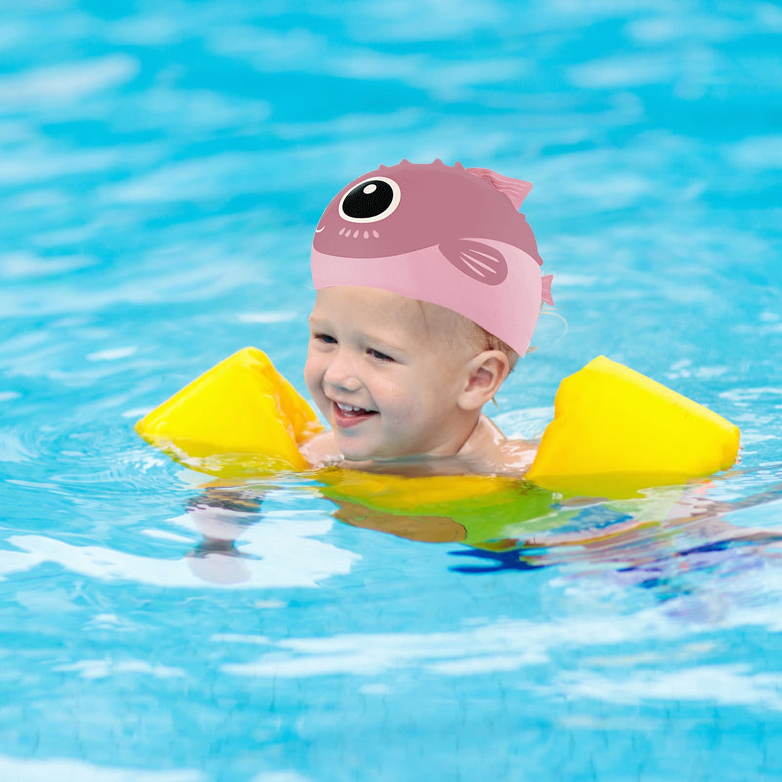 1 Pack Kids Swim Cap Durable Silicone Swim Caps for Boys Girls Toddler ...