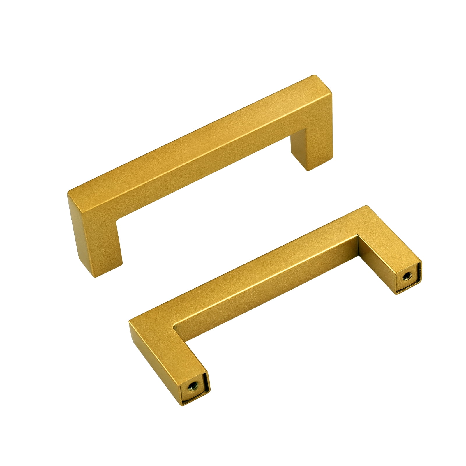 1 Pack Knobelite Gold Square Cabinet Pulls, Hole Center:3-3/4 inch ...