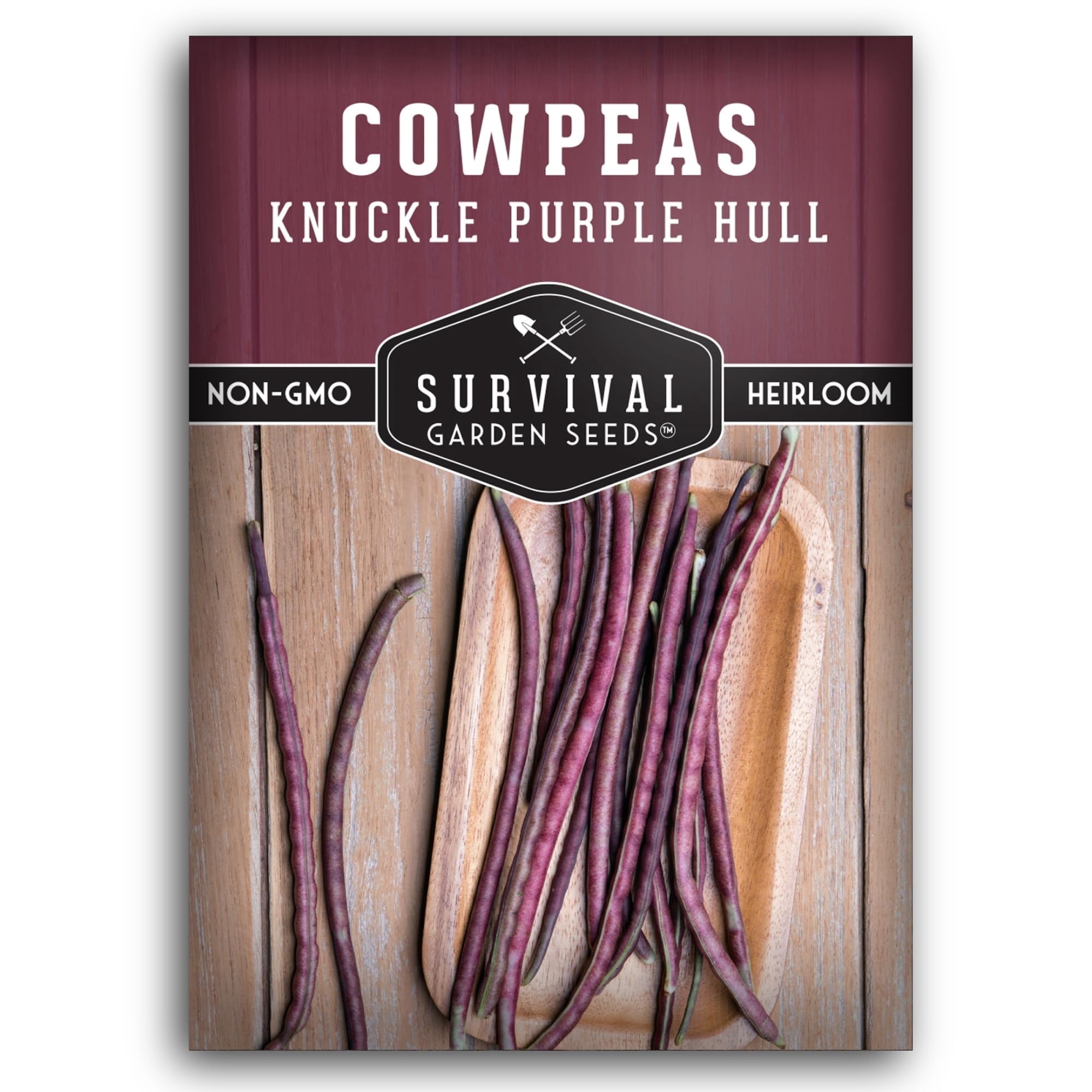 Survival Garden Seeds, Knuckle Purple Hull Pea Seeds, Full Sun, 1 Pack ...