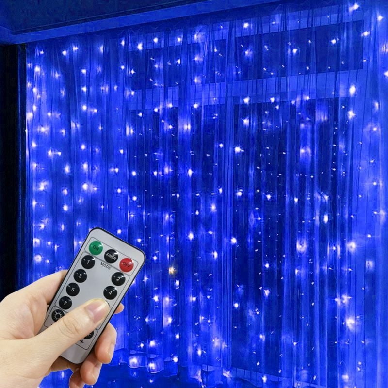 1 Pack LED Curtain Lights with USB 8 Modes Remote Control,for Home,Wall ...