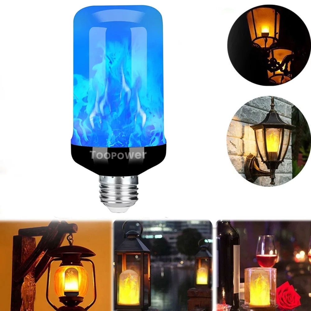 1 Pack LED Flame Light Bulb, Upgraded 4 Modes Fire Light Bulbs with ...