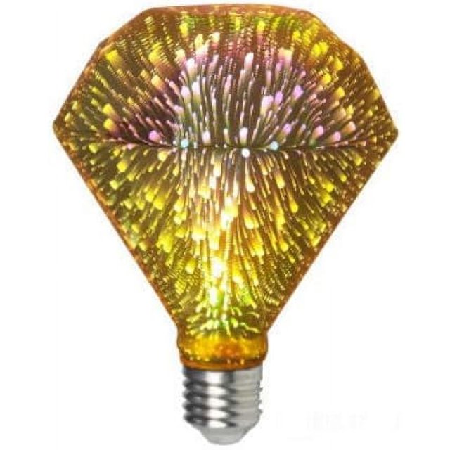 1 Pack LED Vintage Edison Bulb, D95 3W, Fireworks Filament Bulb 3D ...
