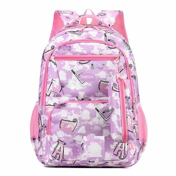 1 Pack Large Capacity Daypack, Colorful Printed Double Shoulder Bag ...