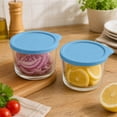 1 Pack Large Glass Food Storage Container with Lid, Airtight and Leak ...