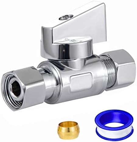 1 Pack Lead-Free Brass Angle Stop Valve 3/8" Comp FIP x 3/8 Inch ...