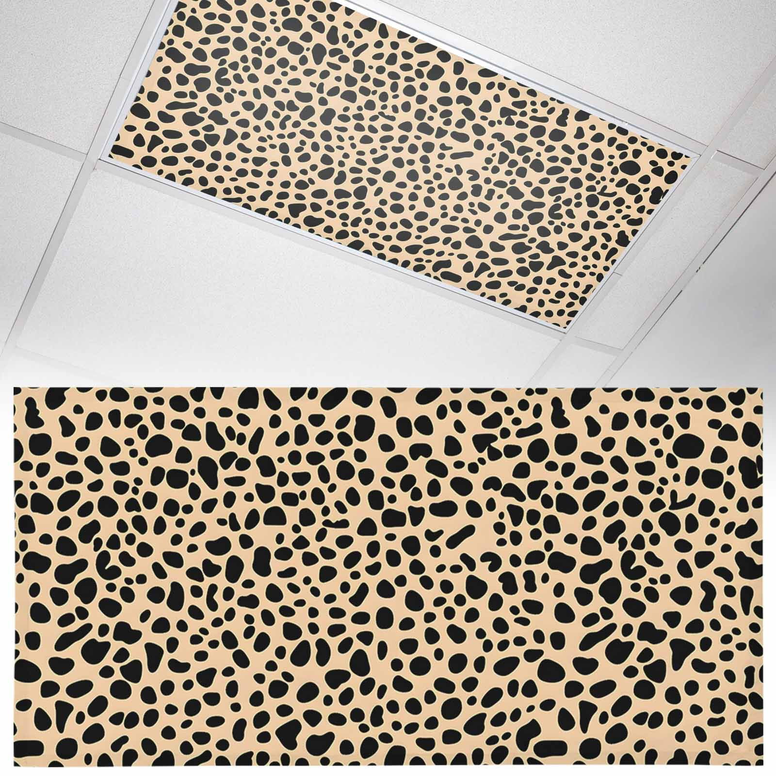 1 Pack Leopard Texture Fluorescent Light Covers for Ceiling Lights Wild ...