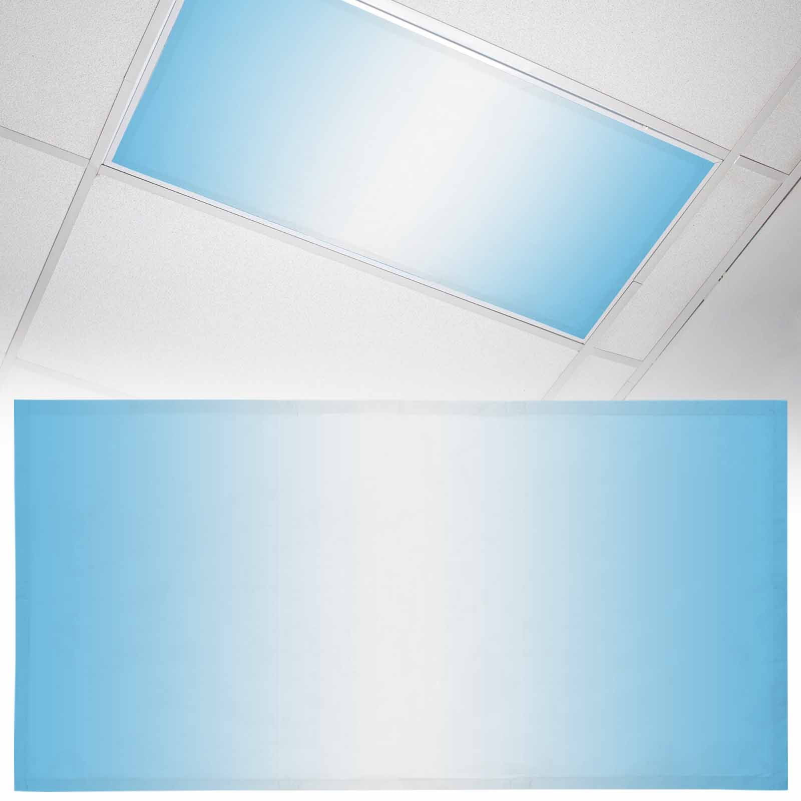1 Pack Light Blue Fluorescent Light Covers for Ceiling Lights and White ...